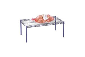 nexel commerical wire shelf platform dunnage storage rack, 24" x 36" x 14", chrome