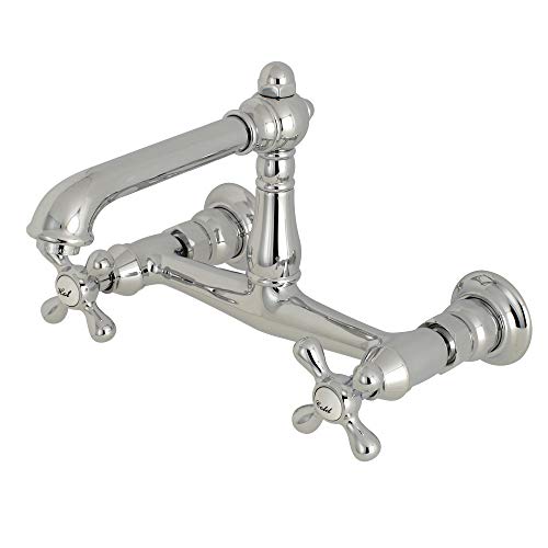 Kingston Brass KS7241AX English Country Bathroom Faucet, Polished Chrome, 10.31 x 5.06 x 2.31