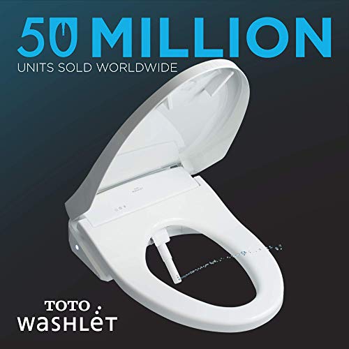 TOTO SW3036#01 K300 Electronic Bidet Toilet Cleansing, Instantaneous Water, PREMIST, Deodorizer, Warm Air Dryer, and Heated Seat, Elongated, Cotton White