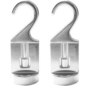 Cooks Standard Hooks, 4 Pack Aluminum Ceiling Hooks for Pot Rack, 30 lbs Max Load Heavy Duty Kitchen Hooks Hanger , Waterproof and Oilproof Moveable Hooks Organize for Kitchen-Silver