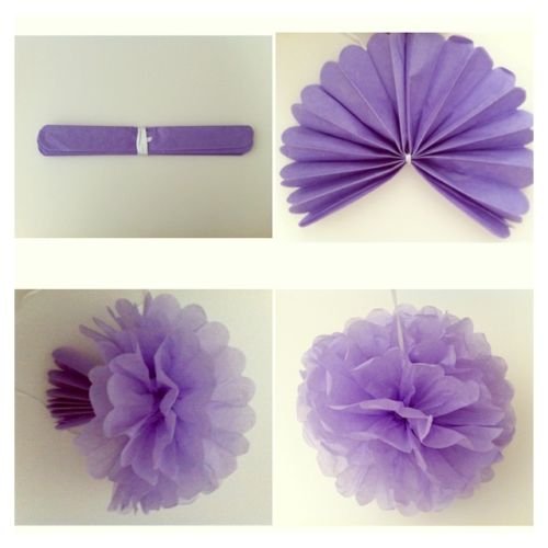 Purple Bridal Shower Decorations Set- Bride To Be Banner White Lavender Purple Big Size Tissue Paper Flower Pom Poms Latex Balloons for Lavender Purple Wedding Party Decor/Bachelorette Party