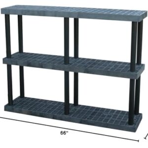 SPC Industrial S6616x3 Dura-Shelf 3-Shelf System, Grid Top, 66"x16"x51"