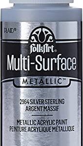 FolkArt multisurface metallic paint, 2 oz, Sterling Silver