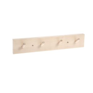 iris hantverk birch wall rack - 4 hook design