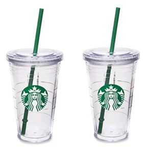 starbucks grande insulated travel tumbler 16 oz double wall acrylic 2 pack set