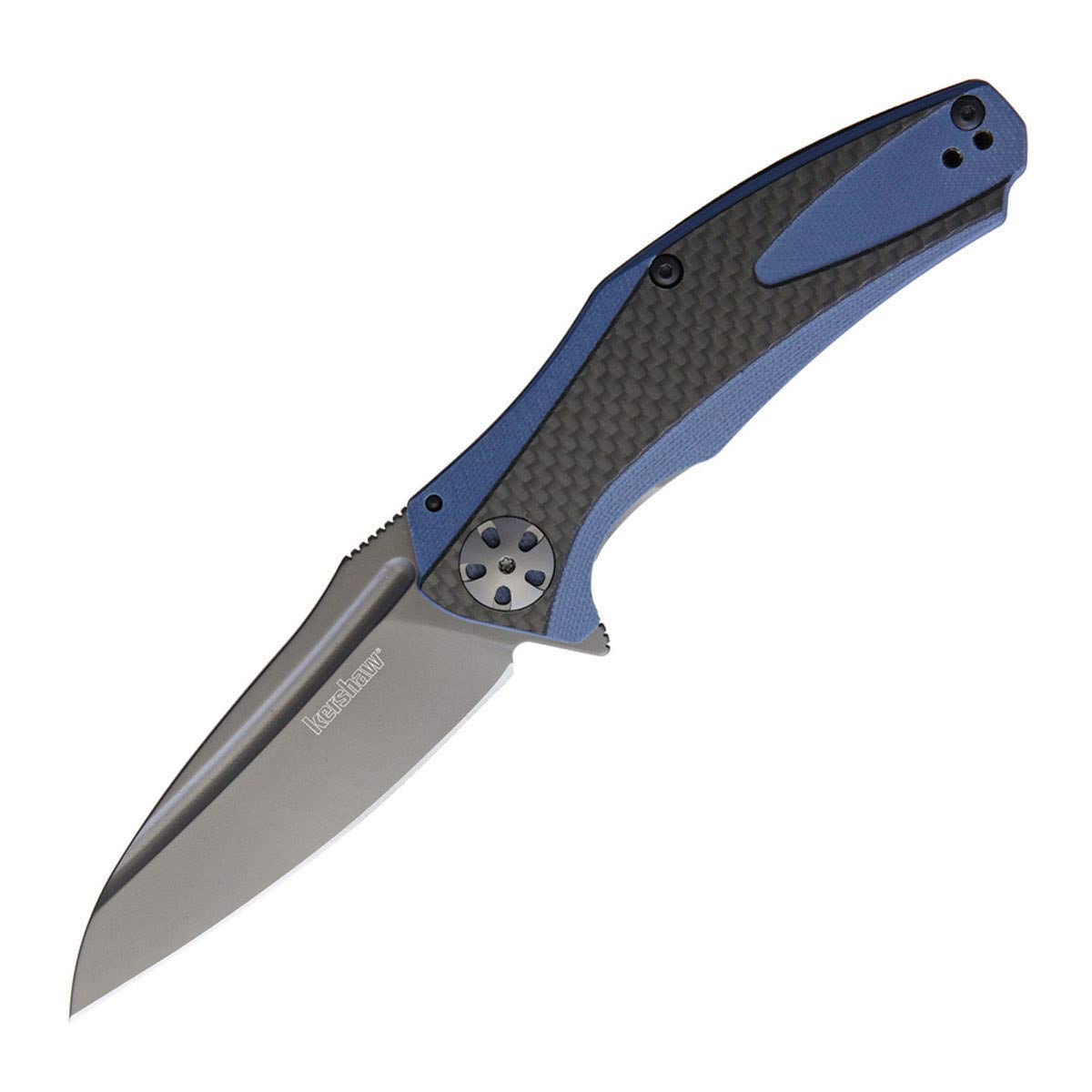 Kershaw Natrix-Carbon Fiber Pocket Knife (7007CF); 3.25 In. 8Cr13MoV Titanium Carbo-Nitride Coated Blade; 3D-Machined G10 Handle with Carbon Fiber Overlay, Flipper, Reversible Deep-Carry Clip; 2.9 oz.