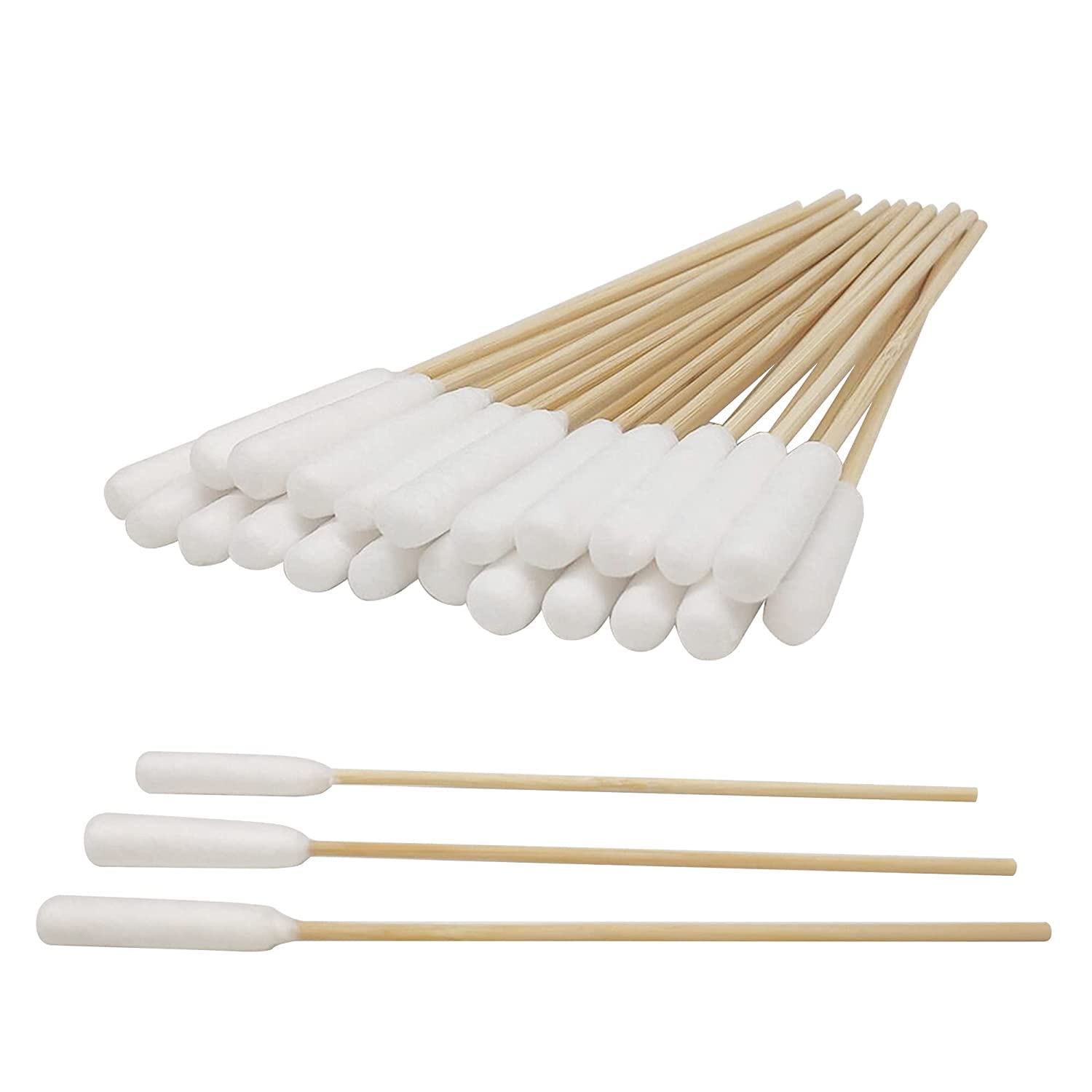 6 Inch Long Cotton Swabs of Medium and Large Pets Ears Cleaning or Makeup 100pcs