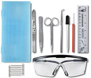 dr instruments precision dissection kit and safety eyewear set: high-quality tools for accurate lab work and eye protection