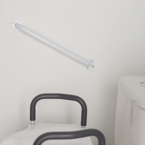 McKesson Grab Bar, Wall Mount, Steel, Bathroom, Shower Aid, White Power Coated, 18 in, 3 Count