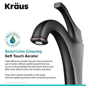 KRAUS KVF-1200ORB Arlo Single Handle Vessel Bathroom Faucet with Pop Up Drain, Oil Rubbed Bronze