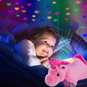 Pillow Pets Colorful Pink Unicorn Sleeptime Lite 11" Stuffed Animal Plush Nightlight