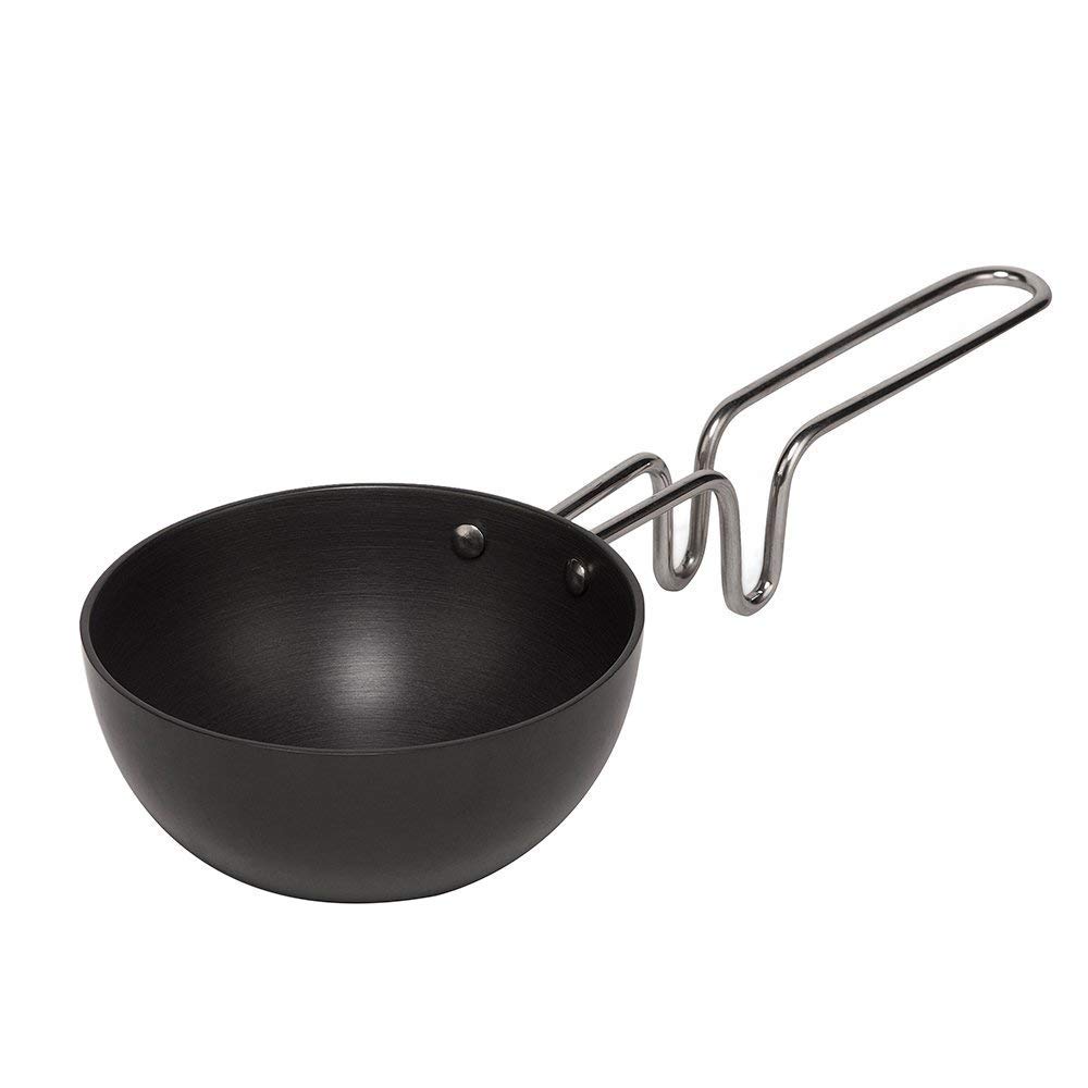 Khandekar Hard Anodized Tadka Pan, Nonstick Mini Fry Pan, Spice Roasting Pan, Vagharia with Long Handle - 11 inch (27.5 cm)