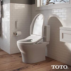 TOTO SW3036#01 K300 Electronic Bidet Toilet Cleansing, Instantaneous Water, PREMIST, Deodorizer, Warm Air Dryer, and Heated Seat, Elongated, Cotton White