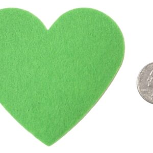 Playfully Ever After 3 Inch Green 22pc Stiff Felt Hearts