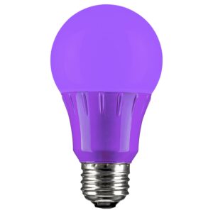 sunlite 80132-su led a19 standard a type light bulb, 1 pack, purple