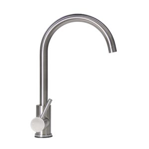 lippert components flow max curved gooseneck kitchen faucet for rvs and residential