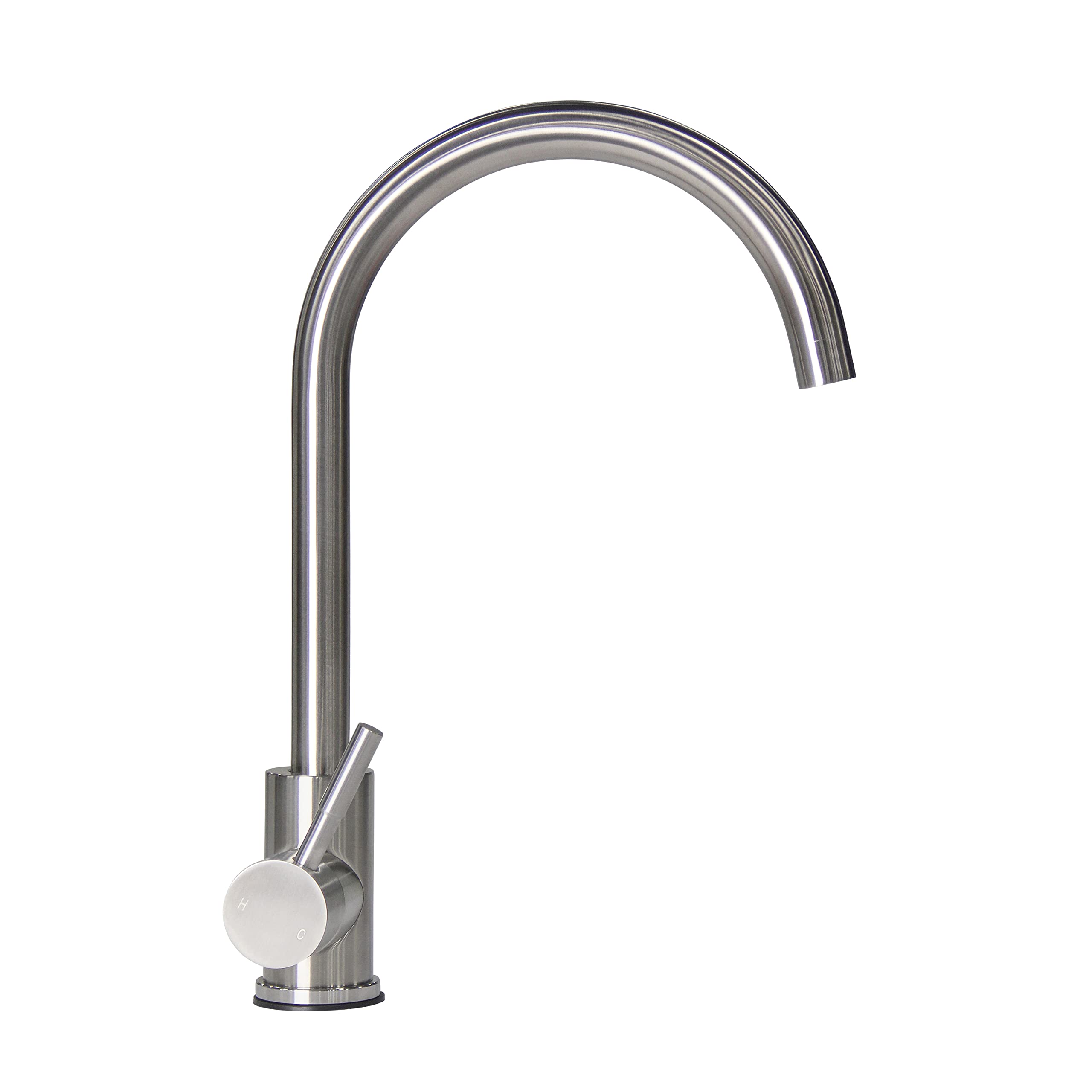 Lippert Components Flow Max Curved Gooseneck Kitchen Faucet for RVs and Residential