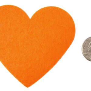 Playfully Ever After 3 Inch Orange 22pc Stiff Felt Hearts