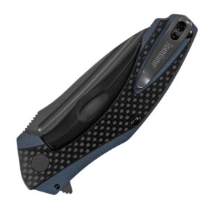 Kershaw Natrix-Carbon Fiber Pocket Knife (7007CF); 3.25 In. 8Cr13MoV Titanium Carbo-Nitride Coated Blade; 3D-Machined G10 Handle with Carbon Fiber Overlay, Flipper, Reversible Deep-Carry Clip; 2.9 oz.