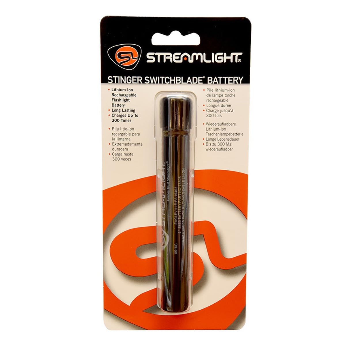 Streamlight 76805 Lithium Ion Battery - Stinger Switchblade