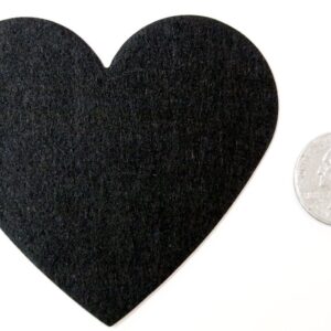 Playfully Ever After 3 Inch Black 22pc Stiff Felt Hearts