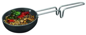 khandekar hard anodized tadka pan, nonstick mini fry pan, spice roasting pan, vagharia with long handle - 11 inch (27.5 cm)