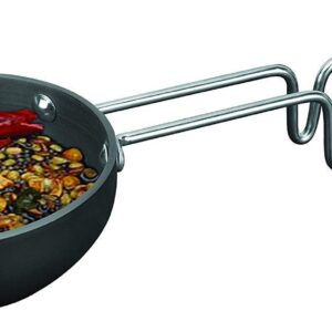 Khandekar Hard Anodized Tadka Pan, Nonstick Mini Fry Pan, Spice Roasting Pan, Vagharia with Long Handle - 11 inch (27.5 cm)