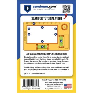 Low Voltage Mounting Bracket Template (Template - Single)