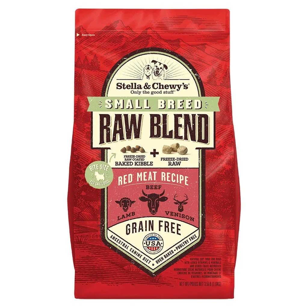 Stella and Chewy's Small Bred Raw Blend, 10 Pound, Red Meat Recipe, Grain-Free Dog Food