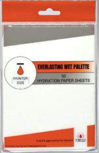 50 hydration paper sheets everlasting wet palette - painter size