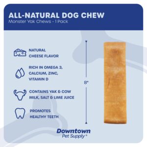 Downtown Pet Supply - Monster Yak Cheese Himalayan Dog Chews - Natural Dog Treats - Dog Dental Care & Plaque Remover for Teeth - Rawhide-Free Dog Chews with Zinc, Calcium, Vitamin D