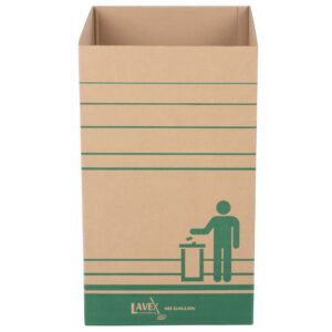 tabletop king 40 gallon kraft corrugated cardboard trash and recycling container - 2/pack