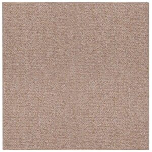 ambiant broadway collection solid color indoor outdoor area rugs grey - 5' square, stain & fade resistant, easy care, pet & kids friendly, made in usa, perfect for weddings & everyday use!