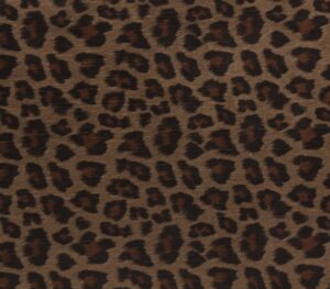 chenille velvet upholstery drapery fabric brown leopard panthera toffee / 54" w/sold by the yard