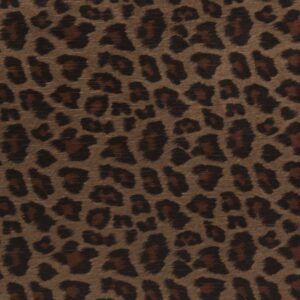 Chenille Velvet Upholstery Drapery Fabric Brown Leopard Panthera Toffee / 54" w/Sold by The Yard