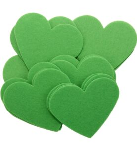 playfully ever after 3 inch green 22pc stiff felt hearts