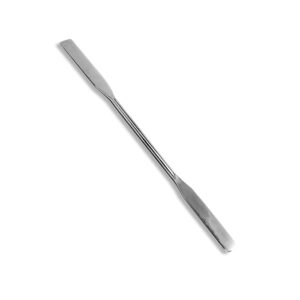 scientific labwares lab micro double ended spatula square/round end, flat ends 50 mm x 9 mm, 7" length, stainless steel