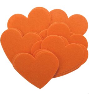 playfully ever after 3 inch orange 22pc stiff felt hearts