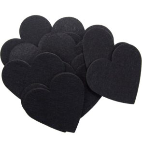 playfully ever after 3 inch black 22pc stiff felt hearts