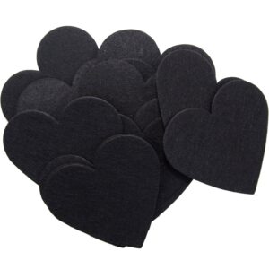 Playfully Ever After 3 Inch Black 22pc Stiff Felt Hearts