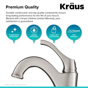 Kraus KVF-1200SFS Arlo Bathroom Faucet, Spot Free Stainless Steel