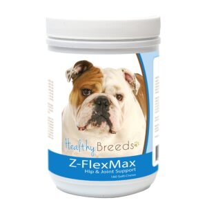 healthy breeds bulldog z-flex max dog hip and joint support 180 count