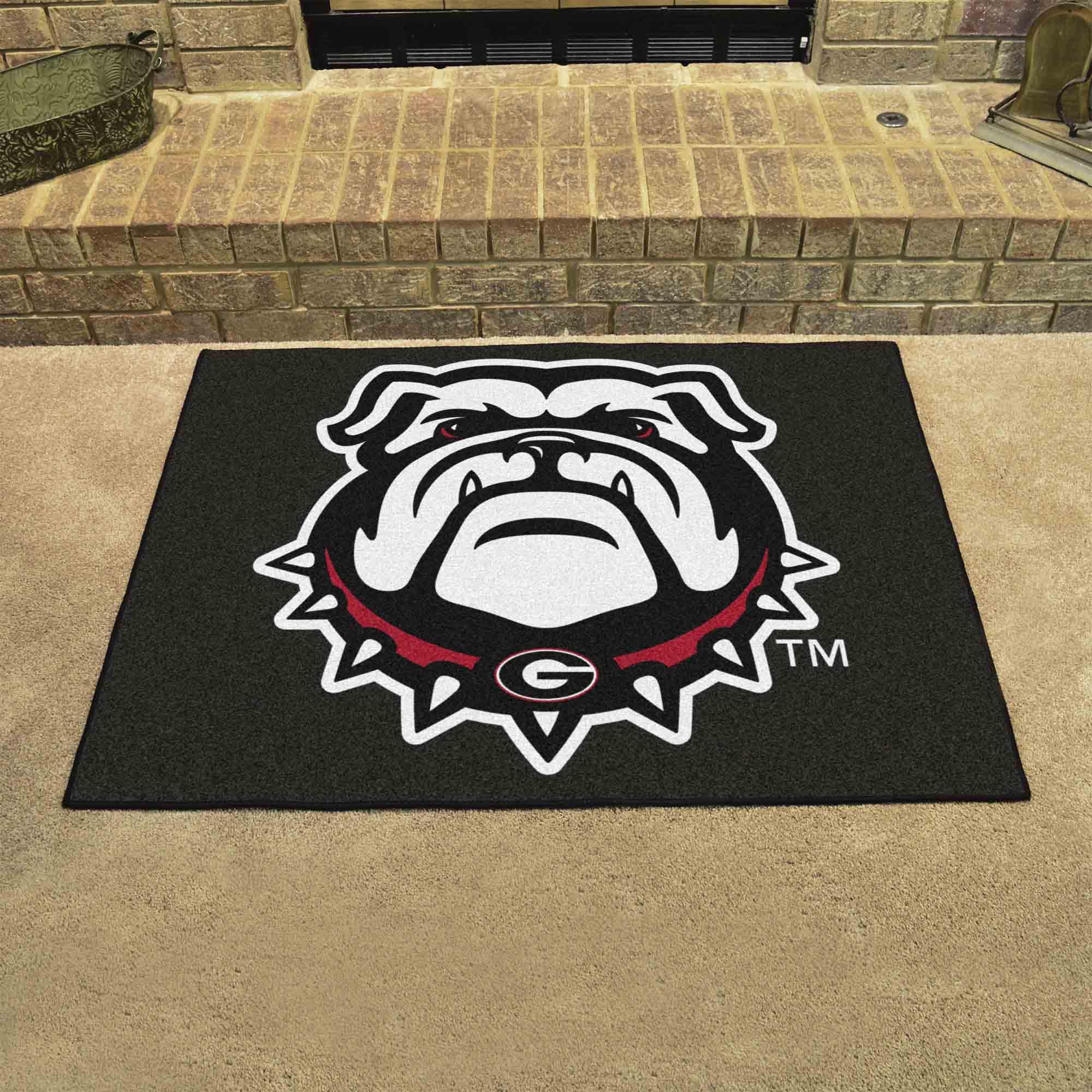 FANMATS 22866 Georgia Bulldogs All-Star Rug - 34 in. x 42.5 in. Sports Fan Area Rug, Home Decor Rug and Tailgating Mat