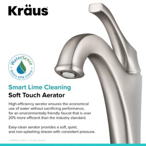 Kraus KVF-1200SFS Arlo Bathroom Faucet, Spot Free Stainless Steel