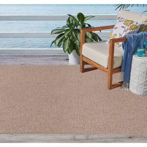 Ambiant Broadway Collection Pet Friendly Indoor Outdoor Area Rugs Black - 5' Square, Stain & Fade Resistant, Easy Care, Pet & Kids Friendly, Made in USA, Perfect for Weddings & Everyday Use!