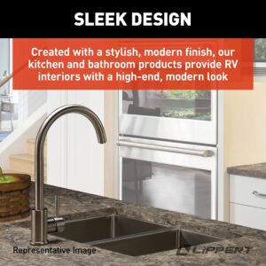 Lippert Components Flow Max Curved Gooseneck Kitchen Faucet for RVs and Residential