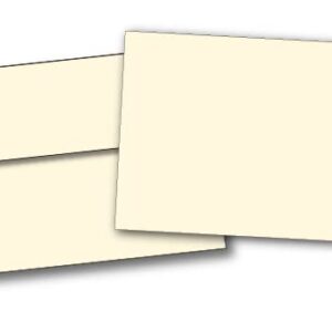 Desktop Publishing Supplies Heavyweight Small Blank Cream/Natural/Off-white Greeting Card Sets - 40 Cards & Envelopes - Note Card/Thank You Card Size with A1 Envelopes