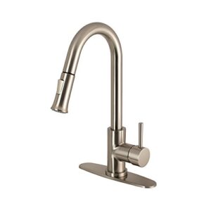 kingston brass ls8628dl concord pull-down sprayer kitchen faucet, 8-5/16" in spout reach, brushed nickel