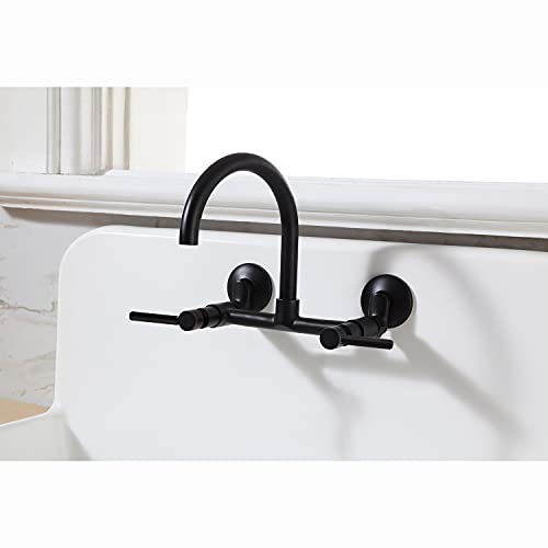 Kingston Brass KS814MB Concord Kitchen Faucet, 7-1/16" in Spout Reach, Matte Black