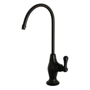 kingston brass ks3190al ks3190al restoration 1/4 turn water filtration faucet, 4-5/8" in spout reach, matte black